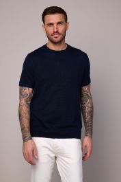 Nils T-Shirt - Slim Fit - Blauw | Herenkleding